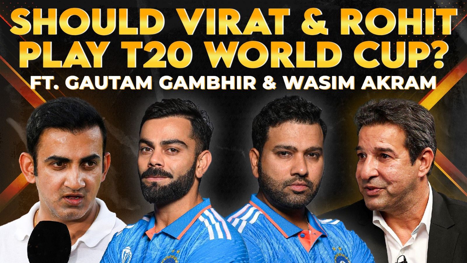 Virat and Rohit in T20 WC 2024? Gautam Gambhir & Wasim Akram Share ...