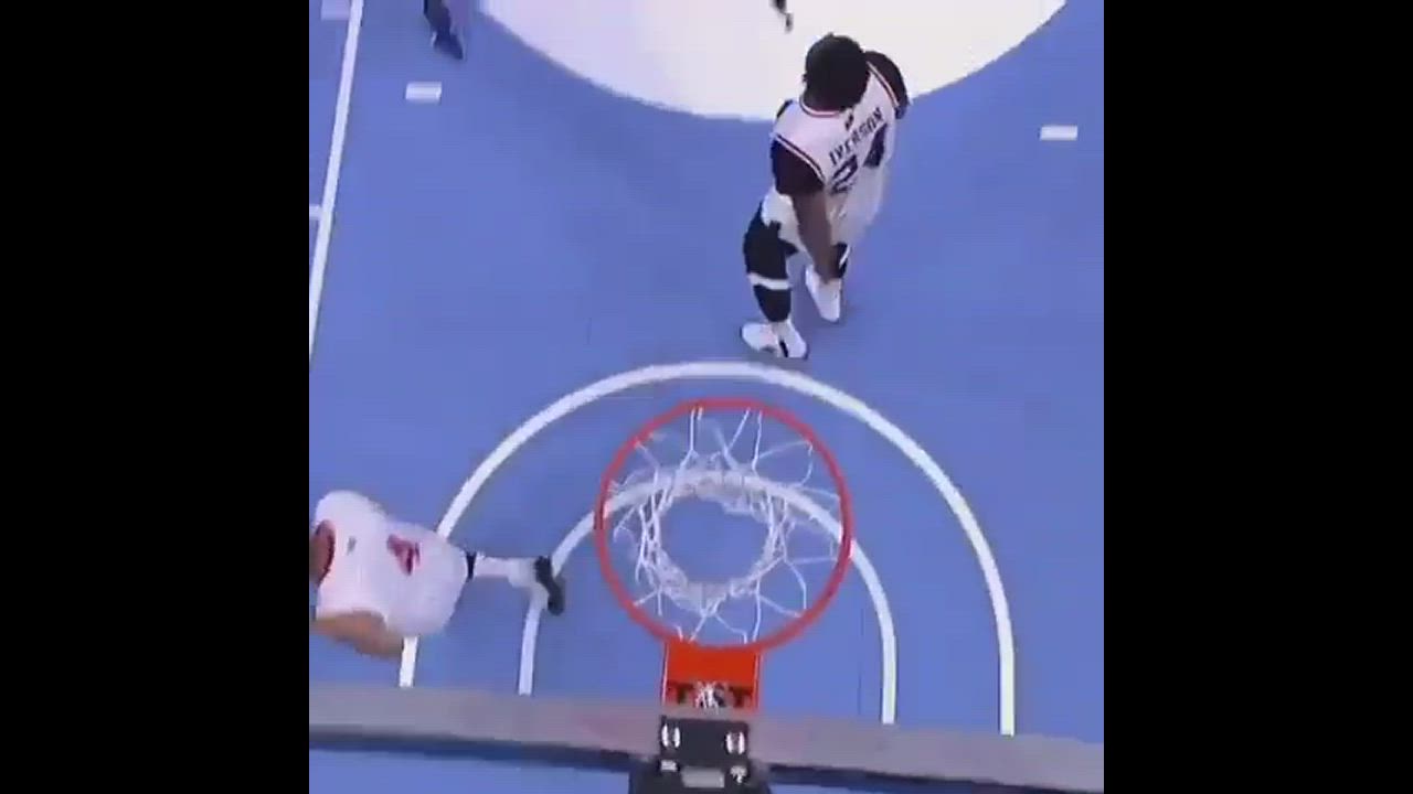 Basketball Dunks: This dunk dropped the defender flat on his back