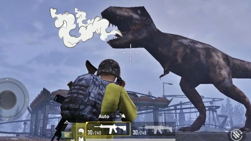 PUBG Mobile: Funny Moments in Dino Park in PUBG Map Vikendi