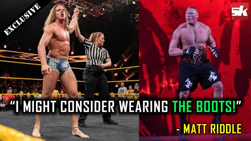 Matt Riddle reveals if he would wear boots to wrestle Brock Lesnar